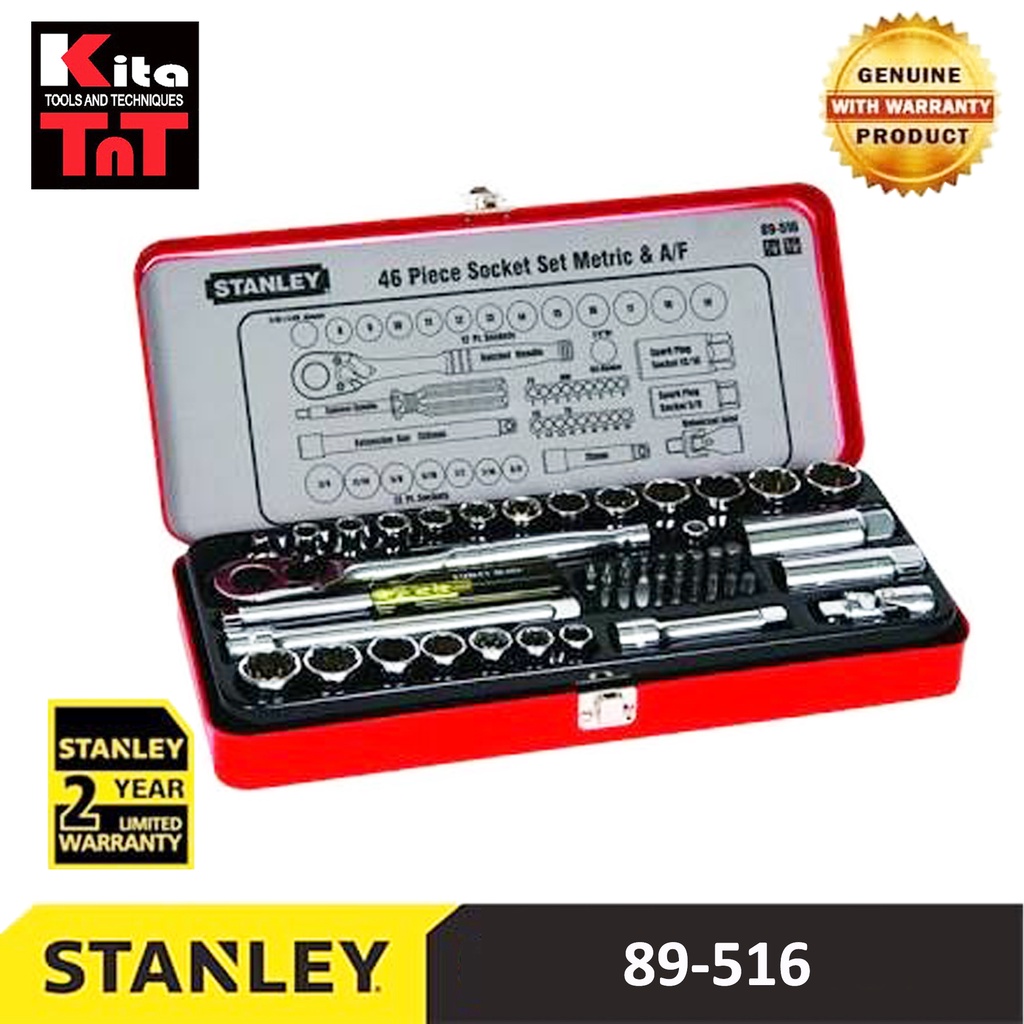 Jual STANLEY - Socket Set 46 Pcs 12 Pts Metric Imperial - 89-516 ...