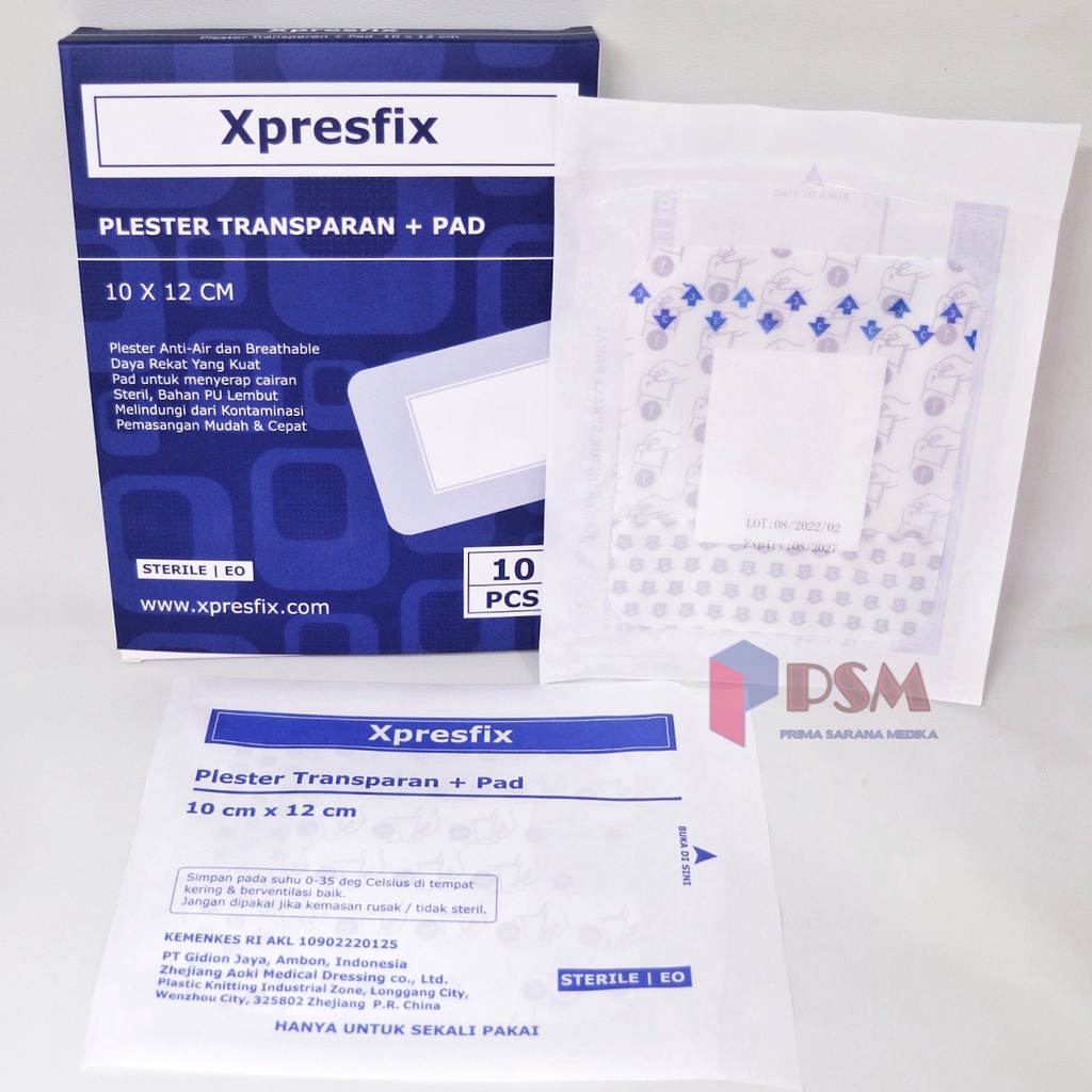 Jual Xpresfix 10x12cm Plester Luka Operasi Anti Air Transparan+Pad ...
