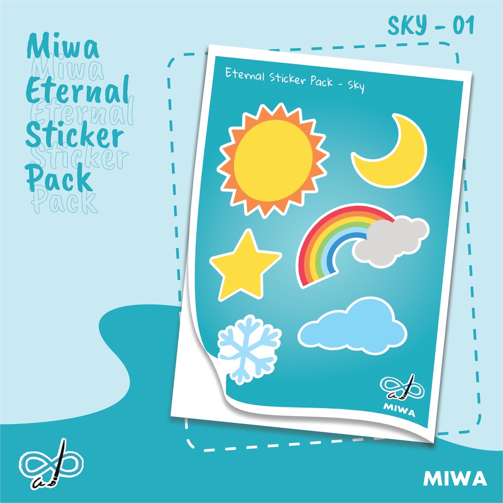 Jual Sticker Pack Aesthetic Sky (Stiker Langit, stiker laptop, stiker ...