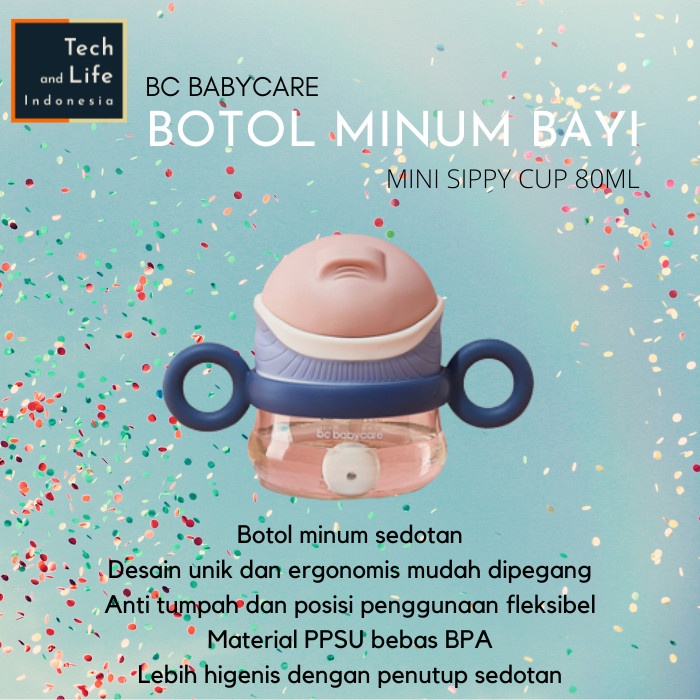 Jual Botol Minum Sedotan Anak Bayi BC Babycare Training Straw Cup PPSU 80mL | Shopee Indonesia