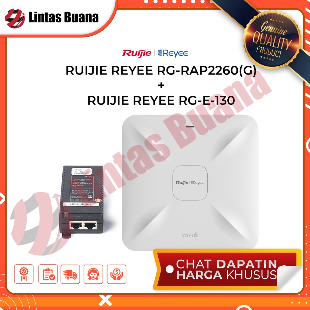 Jual RG-RAP2260(G) Wi-Fi 6 Dual Band Ceiling Mount Access Point Include ...