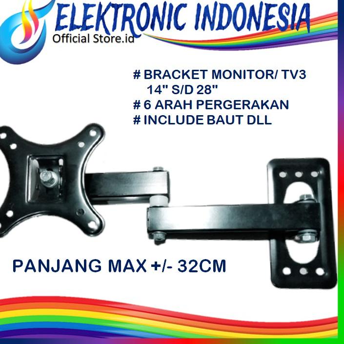 Jual Harga Sekarang Breket/Bracket MONITOR/TV 28 27 24 22 21 20 19 15 ...