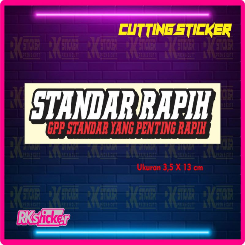 Jual Stiker STANDAR RAPIH Sticker cutting viral | Shopee Indonesia Jual Stiker STANDAR RAPIH Sticker cutting viral | Shopee Indonesia