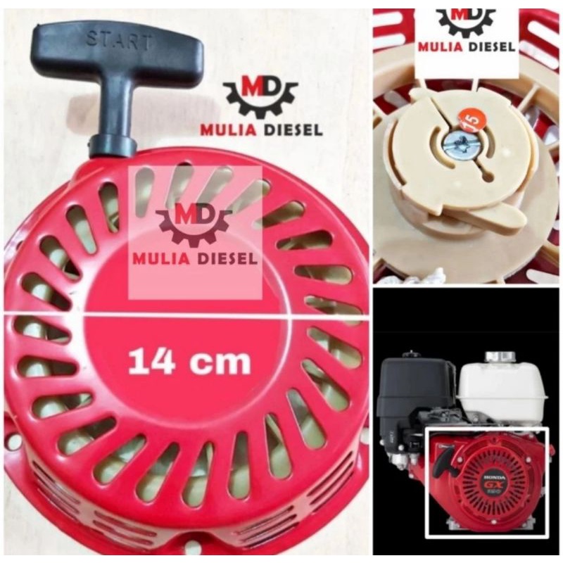 Jual Recoil Tarikan Engkol Starter Mesin Penggerak Generator Genset GX160 GX 200 GX 220 PLASTIK ...