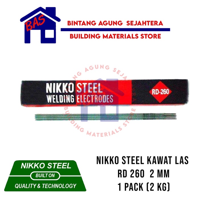 Jual Kawat Las Listrik 2Mm Elektroda Nikko Steel Rd 260 1 Pack (2Kg) | Shopee Indonesia