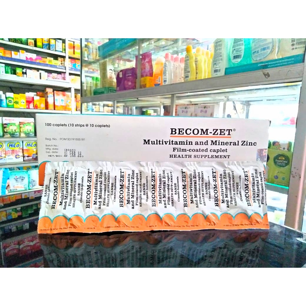 Jual BECOM - ZET BECOMZET @1STRIP @10KAPLET BECOM ZET | Shopee Indonesia