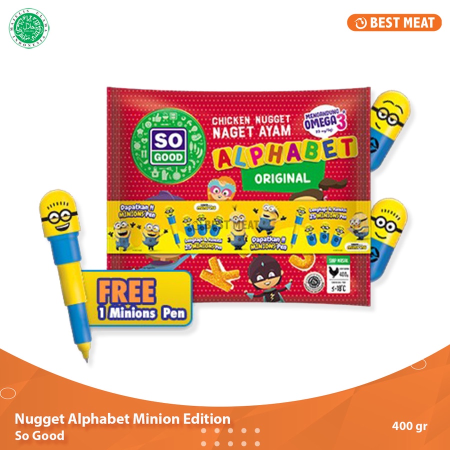 Jual Nugget Ayam Alphabet So Good 400 gr | Shopee Indonesia