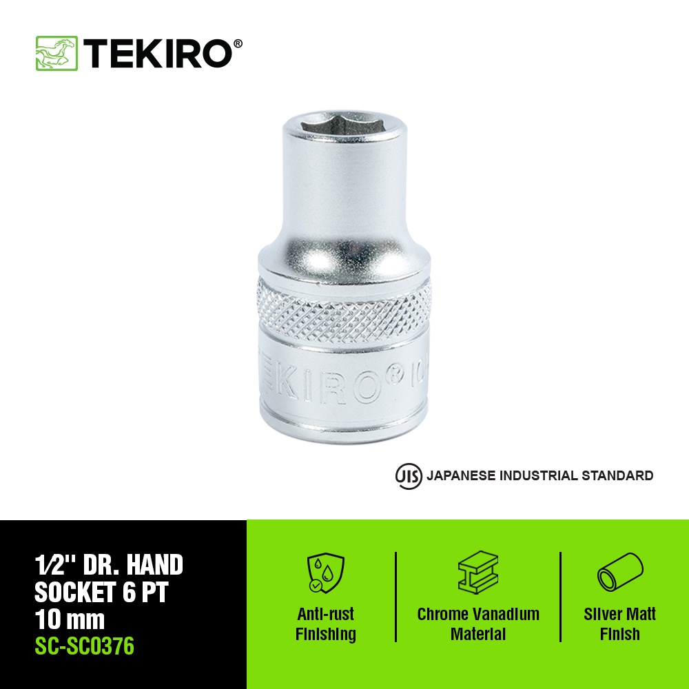 Jual TEKIRO 1/2 INCH KUNCI SOCK 6 PT 10 MM / MATA SOK / ANAK SOK | Shopee Indonesia