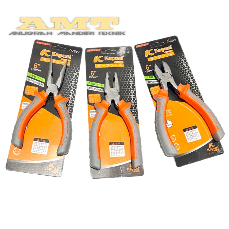 Jual Tang Kombinasi Tang Potong Tang Lancip KAPUSI 6 Inch Set 3pcs | Shopee Indonesia