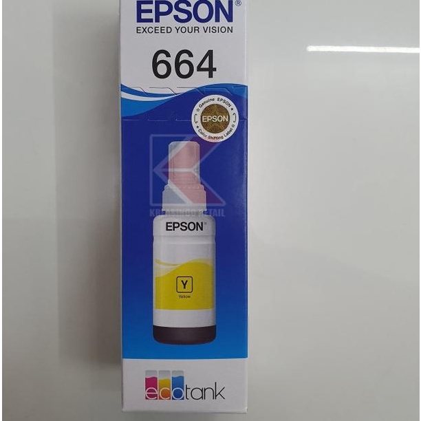 Jual Tinta Epson 664 Yellow (T6644) Original | Shopee Indonesia