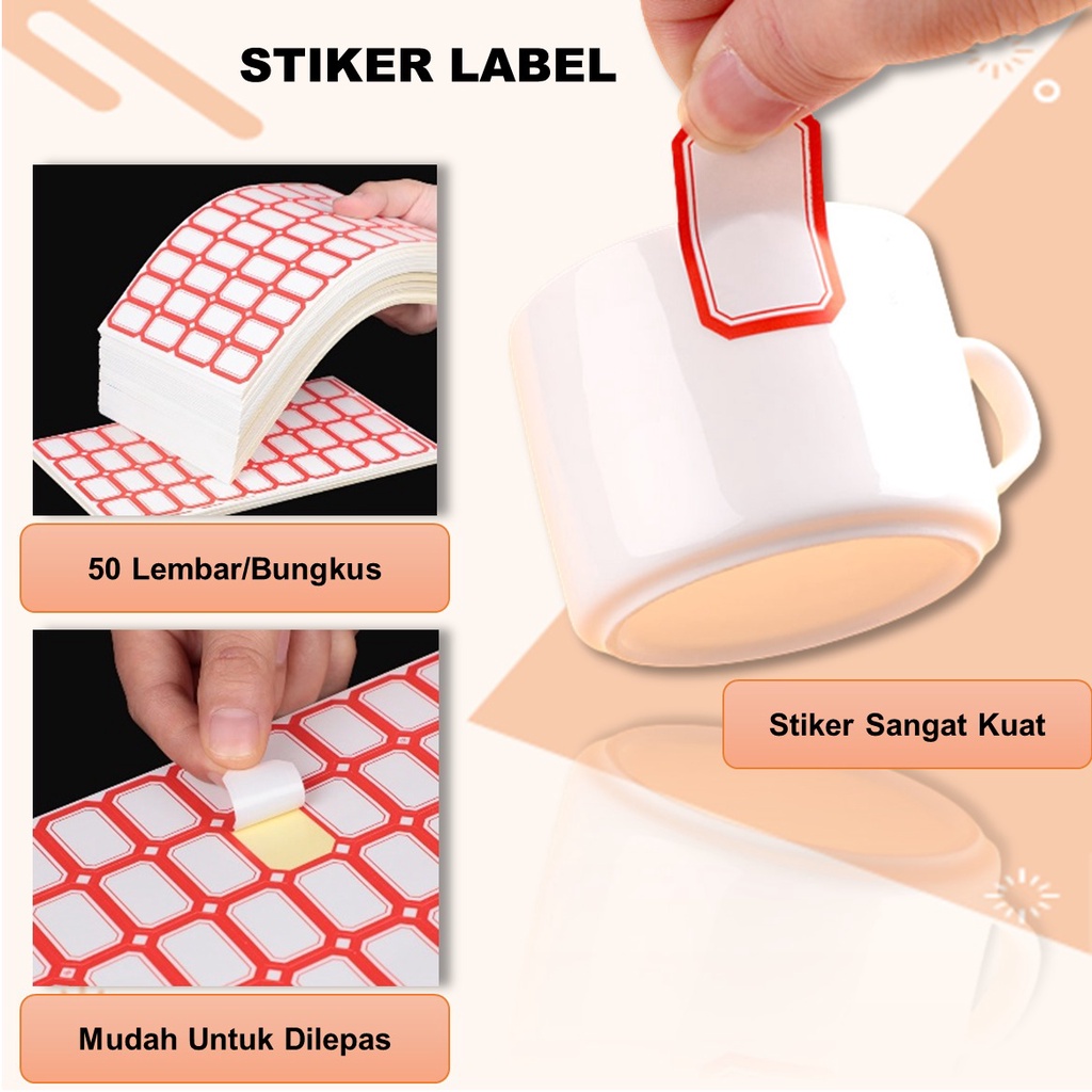 Jual Stiker Label Kosong Untuk Harga Makanan Barang Kertas Sticker ...
