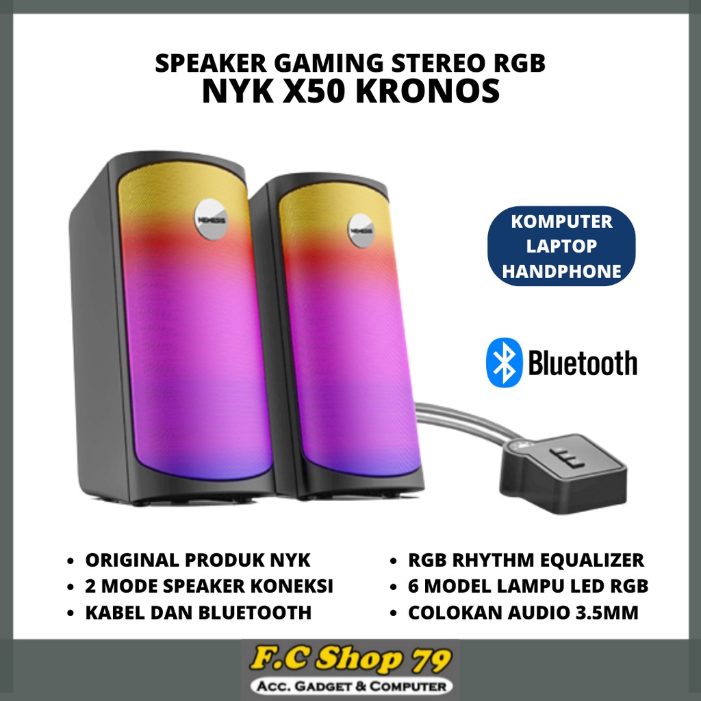 Jual DISKON!! SPEAKER GAMING "NYK NEMESIS" RGB STEREO Support Komputer ...