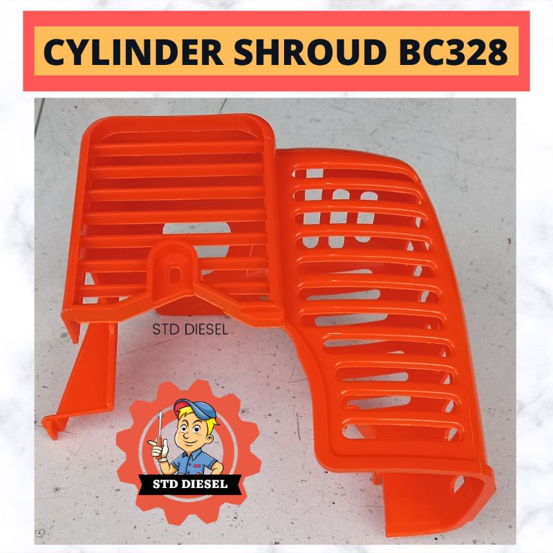 Jual CYLINDER SHROUD TUTUP BLOCK MESIN POTONG RUMPUT BRUSH CUTTER BC328 ...