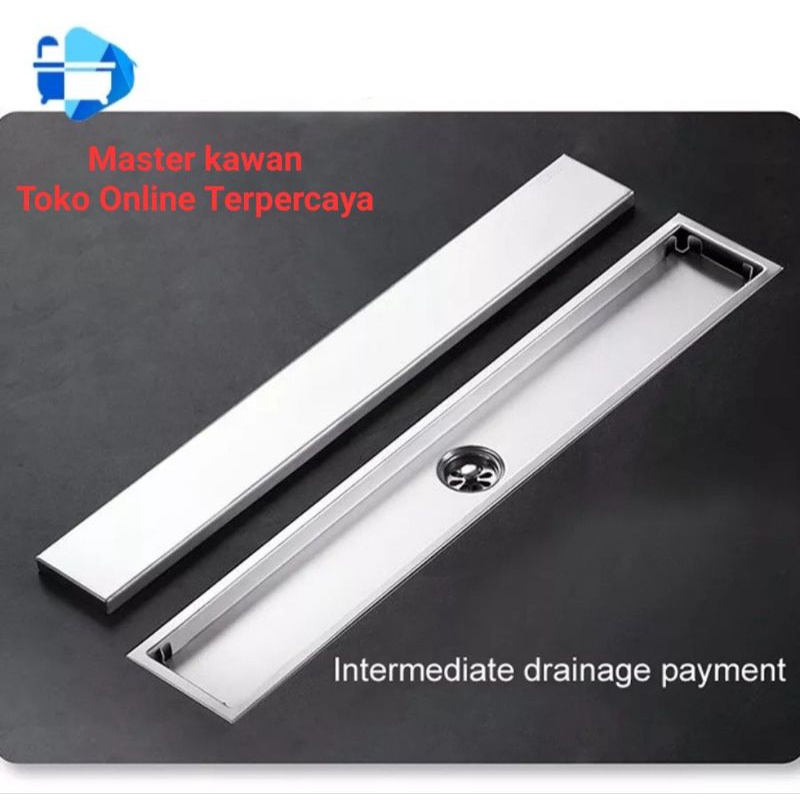 Jual Smart Floor Drain Panjang Stainless SUS 304 Anti Karat /Saringan Kamar Mandi Stainless ...