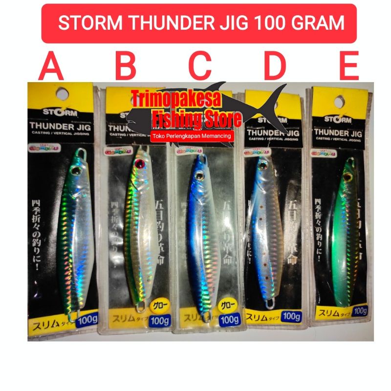 Jual METALJIG THUNDER 100 GRAM GID JIGGING | Shopee Indonesia