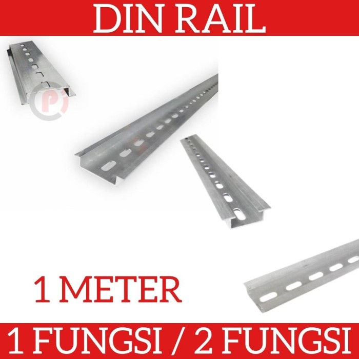 Jual DIN RAIL REL Mounting MCB di PANEL BOX 1 /2 Fungsi Panjang 1 Meter ...