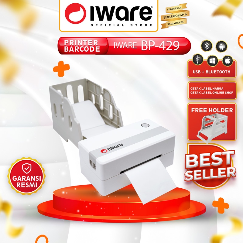 Jual Iware Printer Label Barcode Iware BP-429U DIRECT THERMAL 108mm/A6 ...