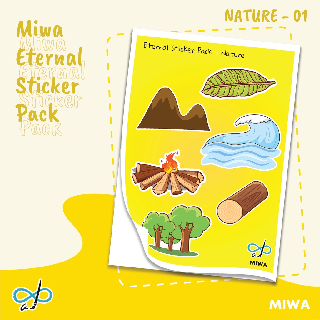 Jual Sticker Pack Aesthetic Nature (Stiker Alam, stiker laptop, stiker ...