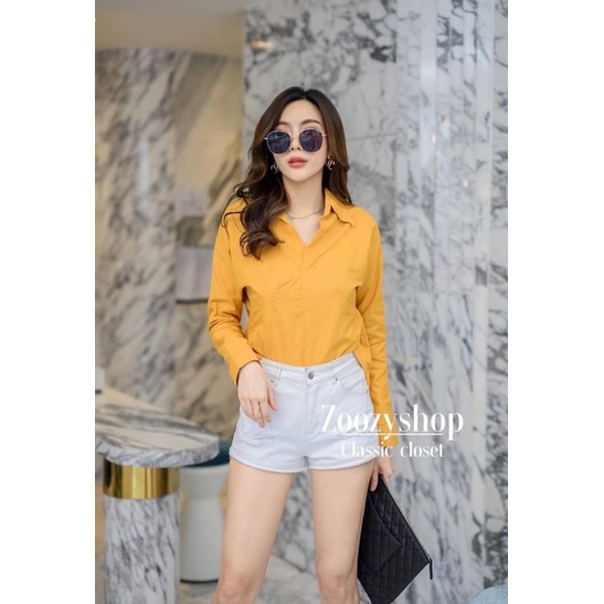 Jual KEMEJA ZOOZY MODEL LENGAN PANJANG KANCING BELAKANG/BLOUSE BANGKOK ...