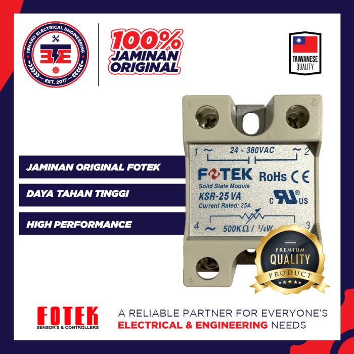 Jual FOTEK KSR-25VA / KSR 25VA SOLID STATE RELAY FOTEK 25 AMPER ...