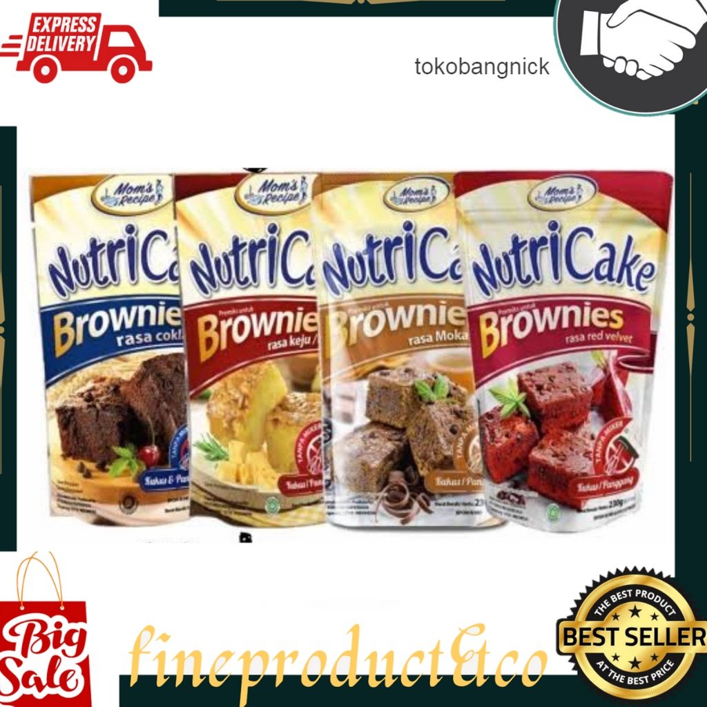 Jual NutriCake Brownies 230g Rasa Coklat | Rasa Keju | Rasa Red Velvet ...