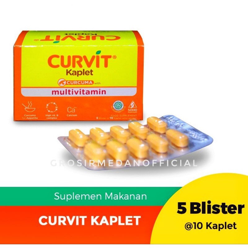 Jual CURVIT KAPLET STRIP - SUPLEMEN PENAMBAH NAFSU MAKAN MENGANDUNG ...