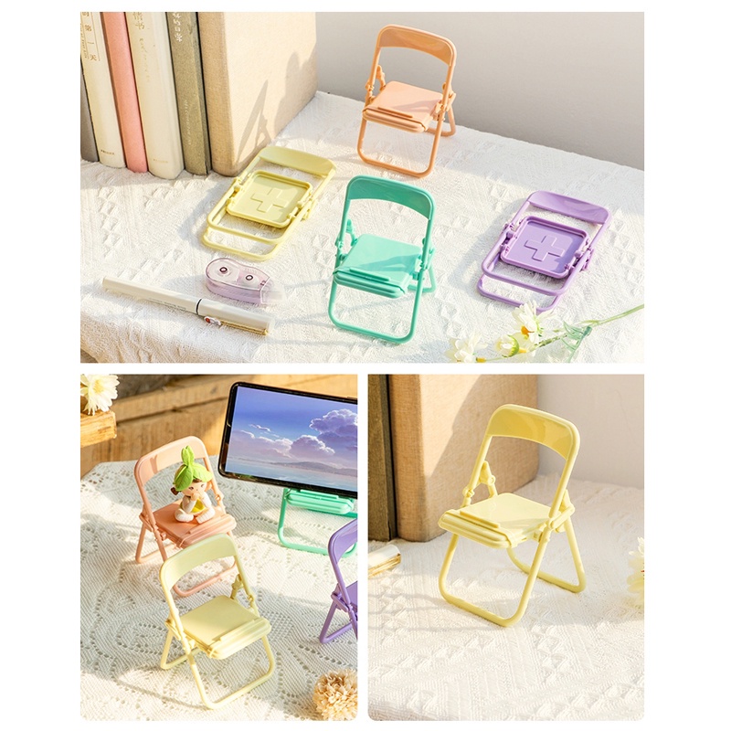 Jual STAND HOLDER HP Macaron Model Kursi Lipat - Phone Holder Chair ...