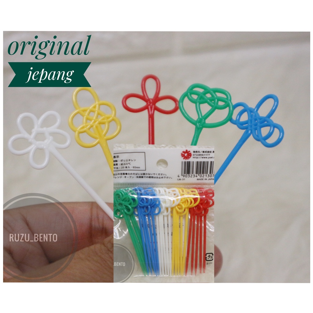 Jual TUSUK KONDE FOODPICKS/TUSUKAN/GARPU BENTO JEPANG DEKORASI BENTO ...