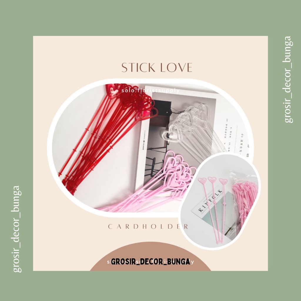 Jual [SW] 34CM LOVE STICK TRANSPARANT KARTU PLASTIK BENTUK PERSEGI ...