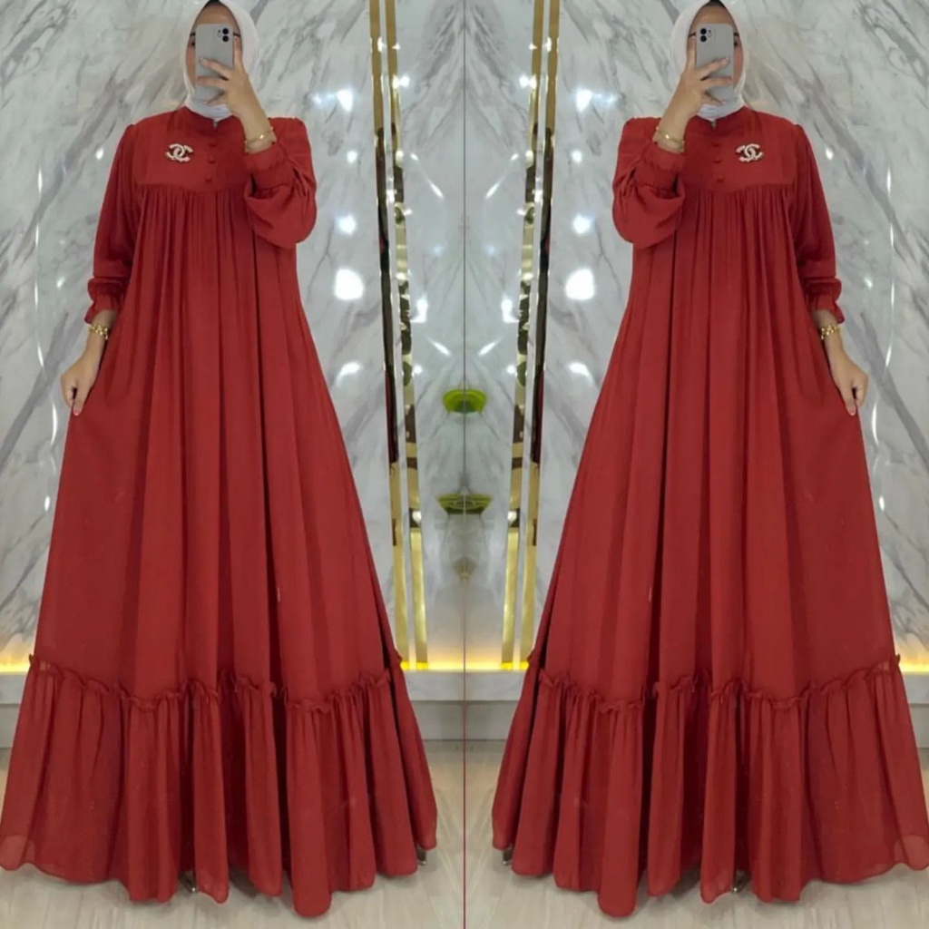 Jual AL FASHION - GAMIS WANITA JUMBO M L XL XXL / YOENA GAMIS CRINGKLE ...