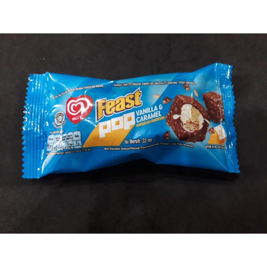 Jual WALLS FEAST POP VANILLA&CARAMEL 32ML | Shopee Indonesia