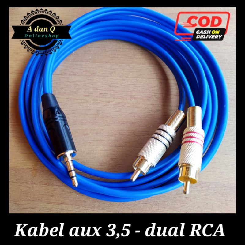 Jual Kabel aux 3,5 to rca / kabel HP ke speaker | Shopee Indonesia