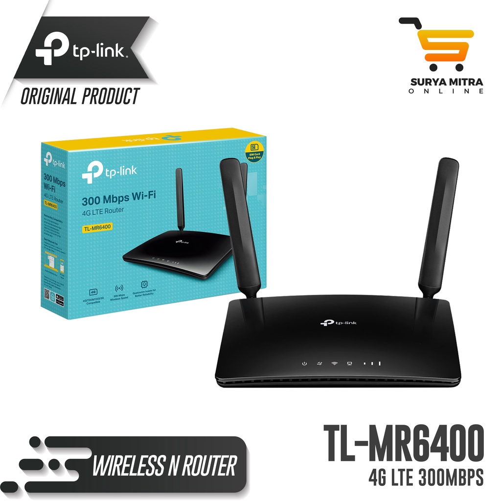 Jual TP-LINK TL-MR6400 Wireless N300 4G LTE Router | Shopee Indonesia