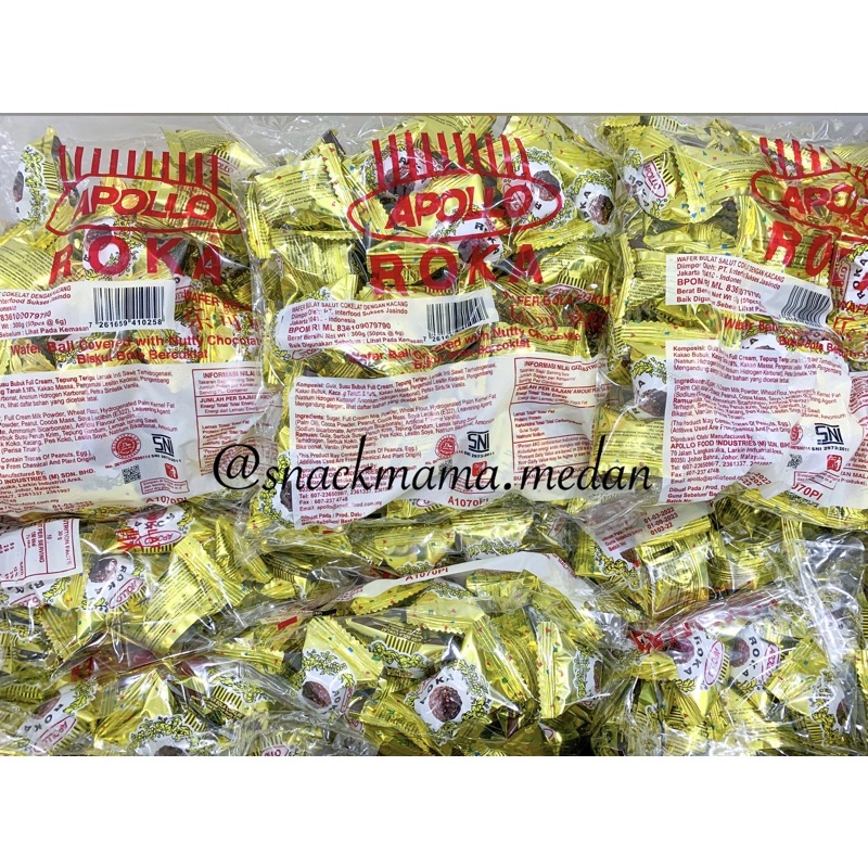 Jual APOLLO ROKA WAFER BALL ISI 50 PCS & 70PCS / WAFER BALL COKELAT ...