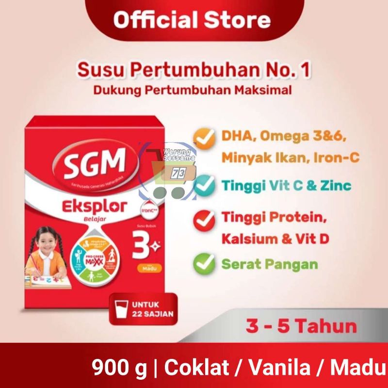 Jual SGM Eksplor Pro-GressMaxx Susu Formula 3+ Plus Coklat Vanila Madu 900 gr | Shopee Indonesia