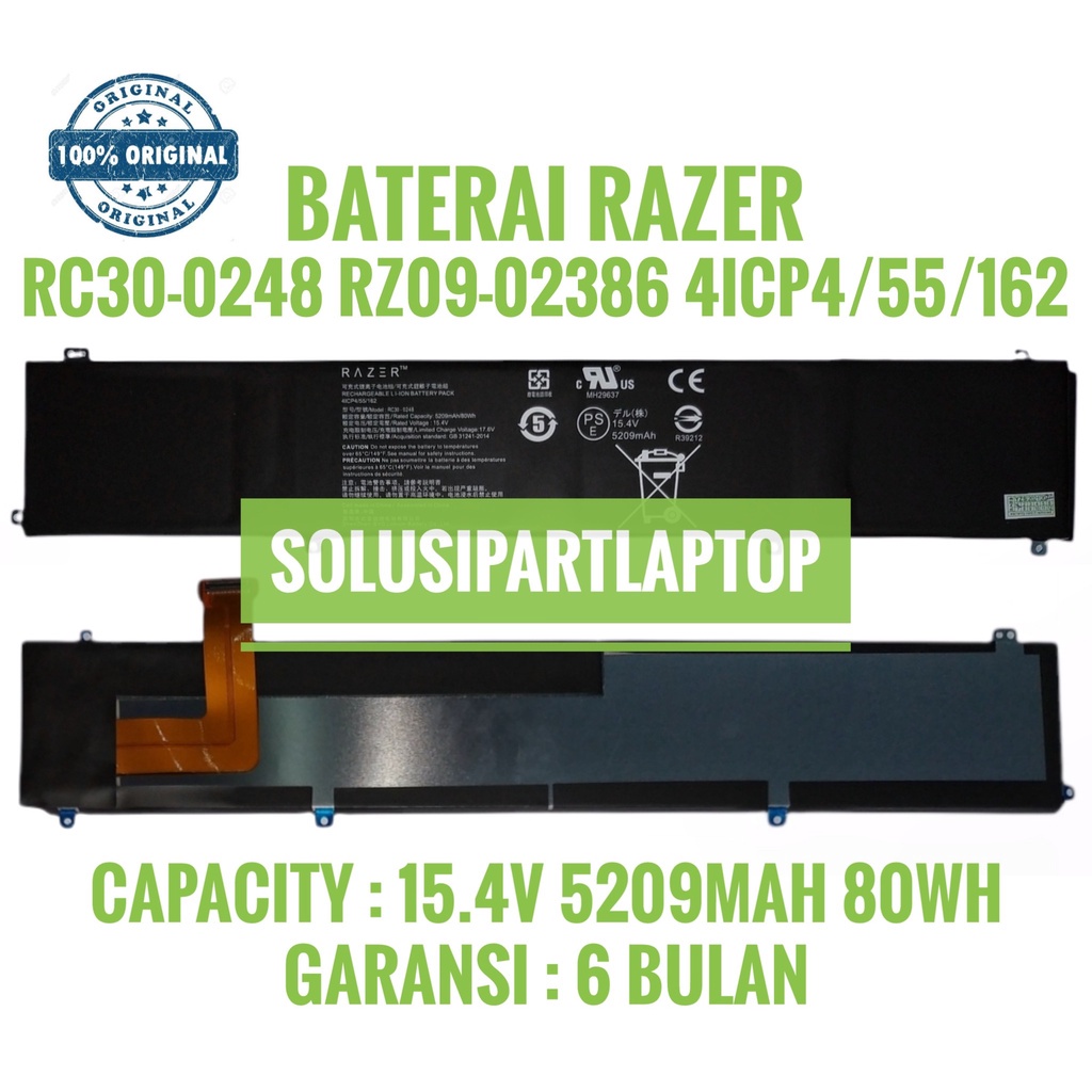 Jual Baterai Razer Blade 15 Advanced RC30-0248 Original Black | Shopee ...