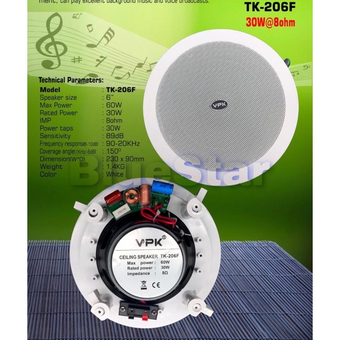 Jual Speaker Ceiling VPK TK 206F Original Speaker Plafon VPK TK 206 F ...