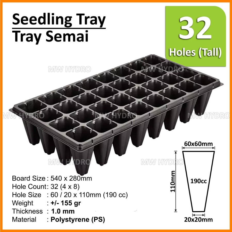 Jual Tray Semai / Seedling Tray - 32 Lubang / Holes - Model Tall ...