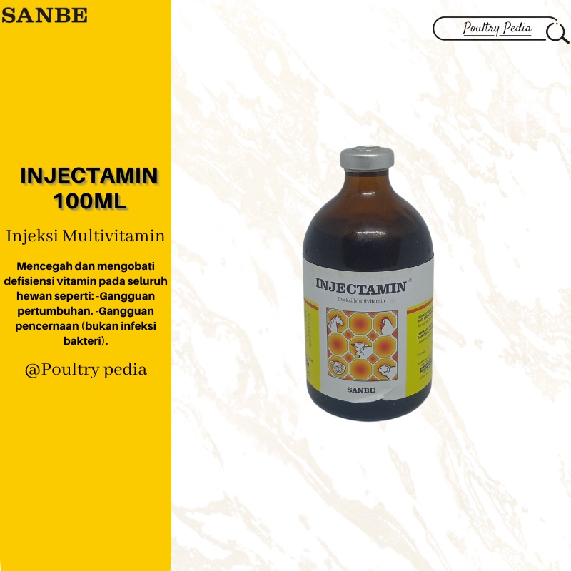 Jual INJECTAMIN 100 ml Multi Vitamin Lengkap Ternak Sapi Kambing Ternak ...
