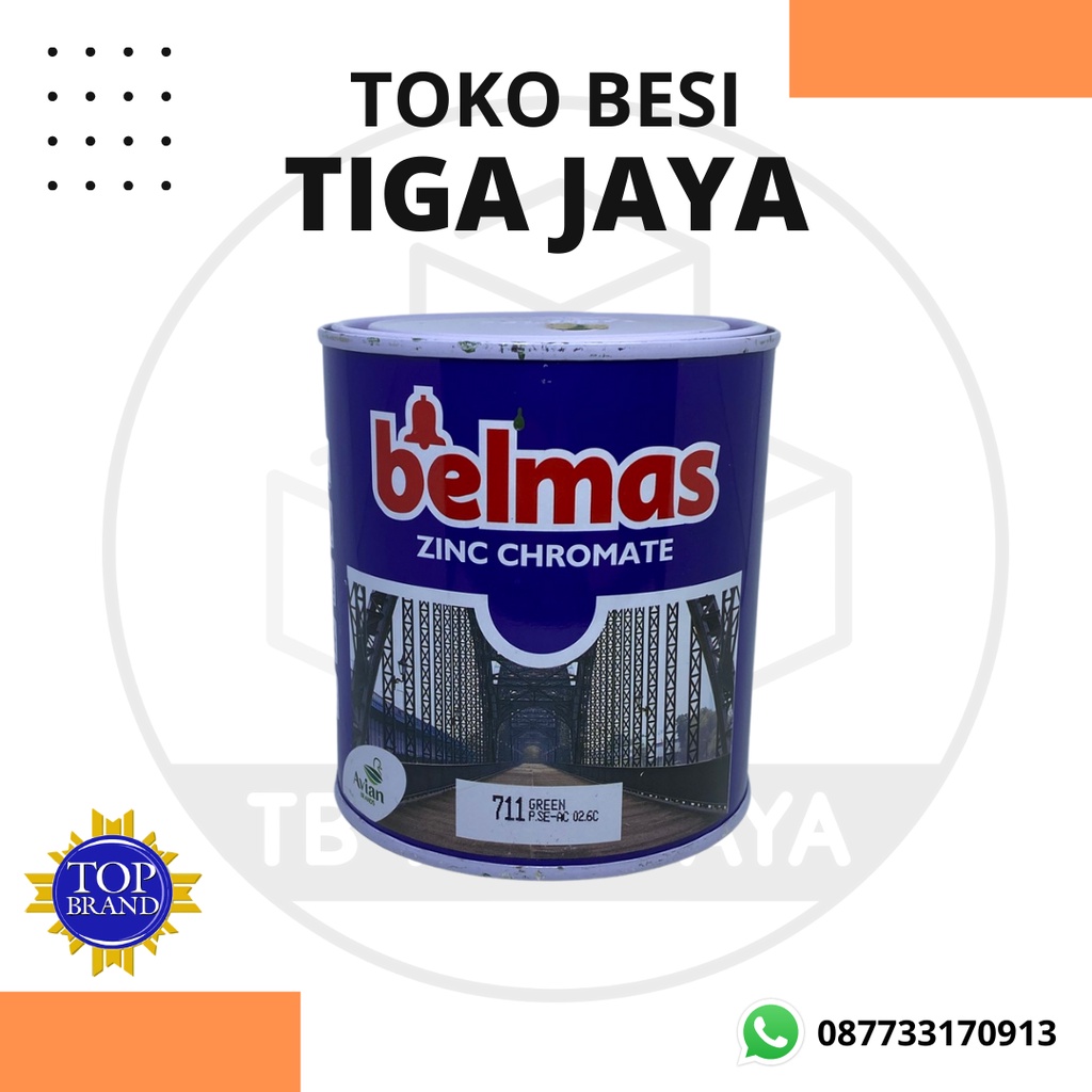 Jual cat meni besi belmas zinc chromate 1kg | Shopee Indonesia