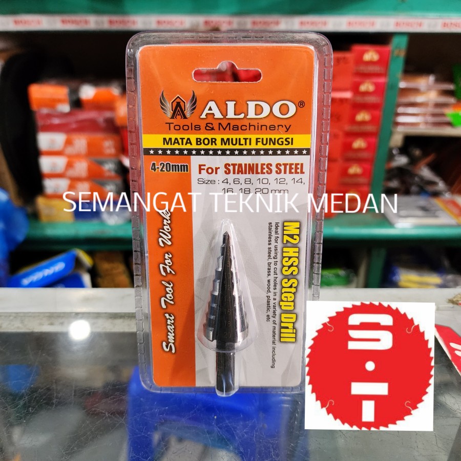 Jual MATA BOR PAGODA STEP DRILL PLAT BESI M2 STAINLESS STEEL 4-20 MM ...