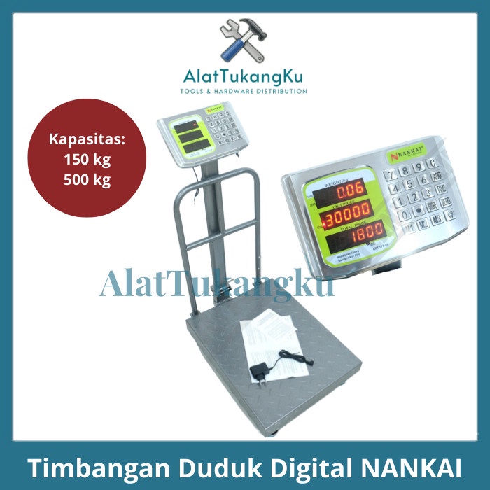 Jual NANKAI Timbangan Duduk Digital 150 kg Nankai / Timbangan Lantai Digital Rail 150 kg Nankai ...