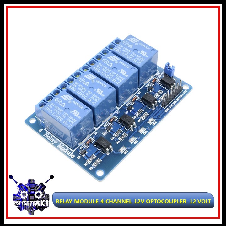 Jual RELAY MODULE 4 CHANNEL 12V OPTOCOUPLER 12 VOLT | Shopee Indonesia