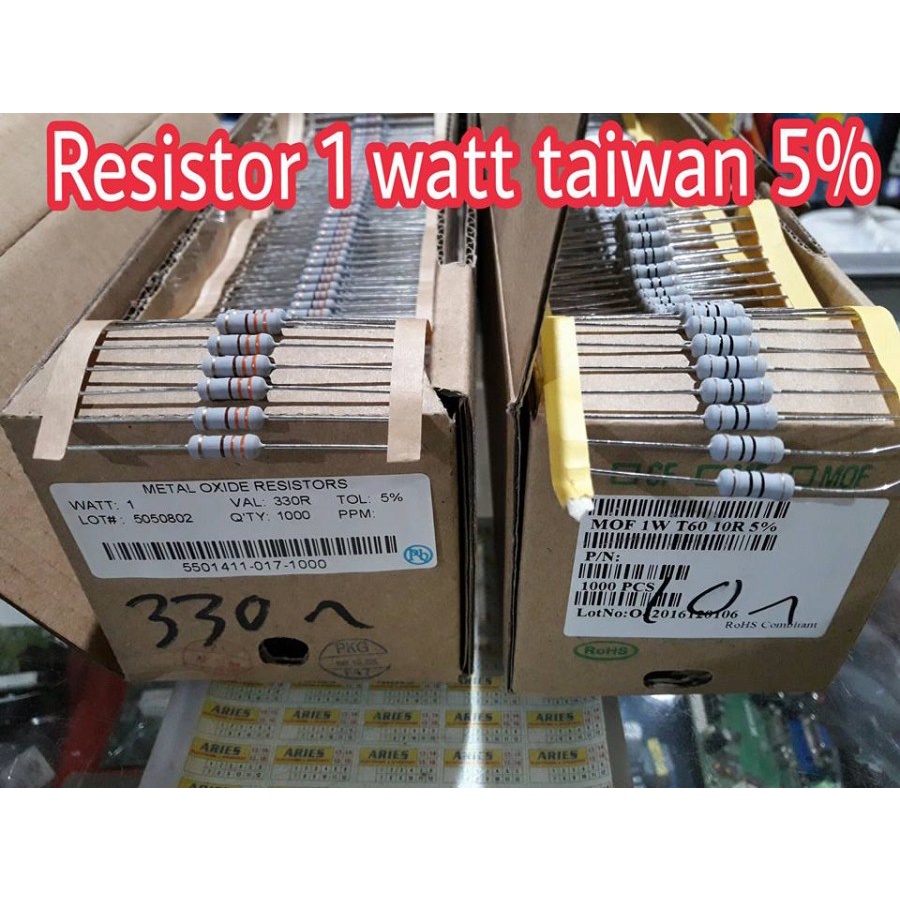 Jual RESISTOR 1 WATT 5% BAGUS 1K KEATAS | Shopee Indonesia