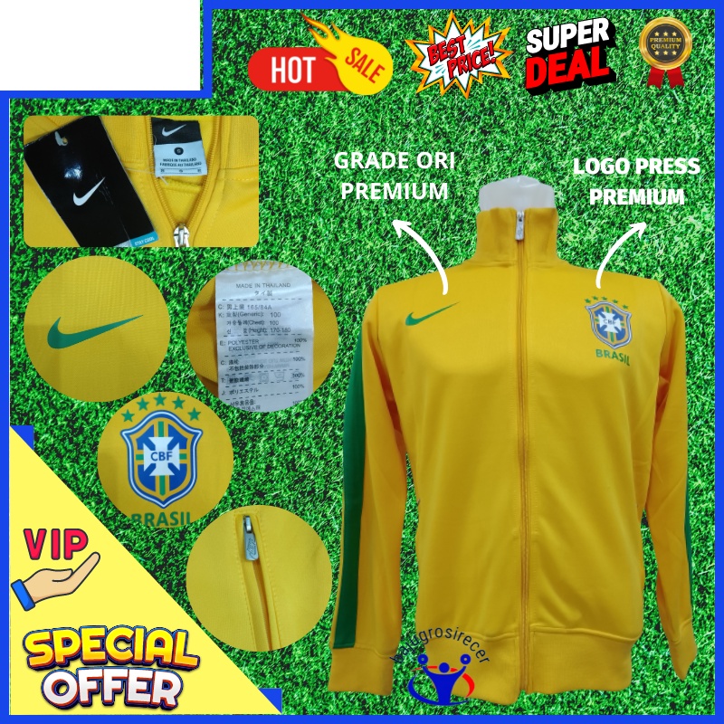 Jual Jaket Import Negara Piala Dunia Brasil Grade Ori / Jaket Kuning ...