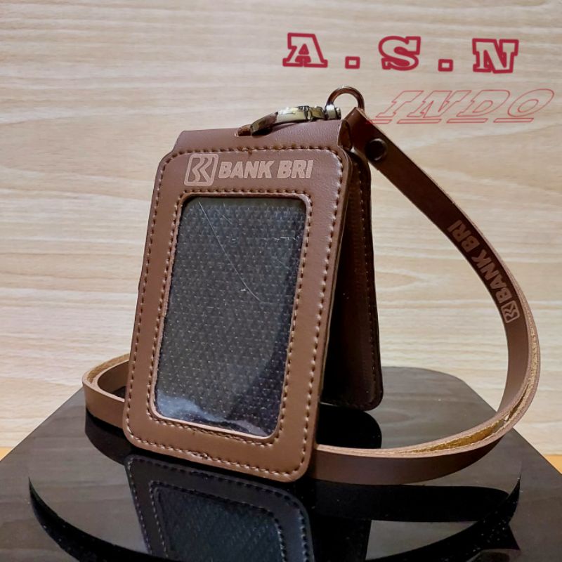 Jual Id Card Kulit Lipat Magnet BRI Id Card Kulit BANK BRI Lipat ...