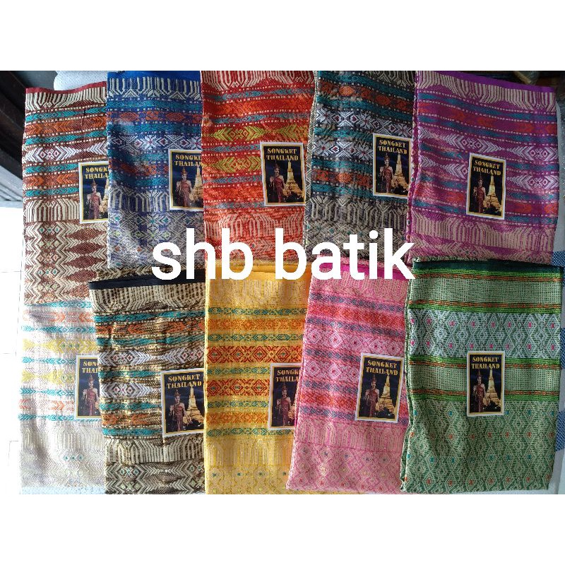 Jual Songket thailand & syal (seri warna & 1 warna) | Shopee Indonesia