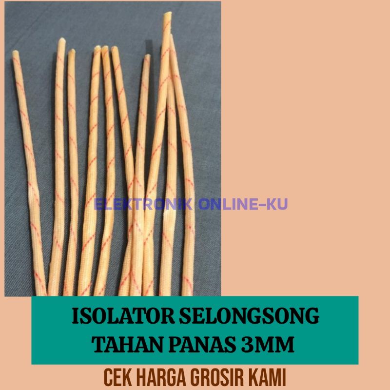 Jual ISOLATOR TAHAN PANAS 3MM 1METER (10PCS = 10METER) | Shopee Indonesia