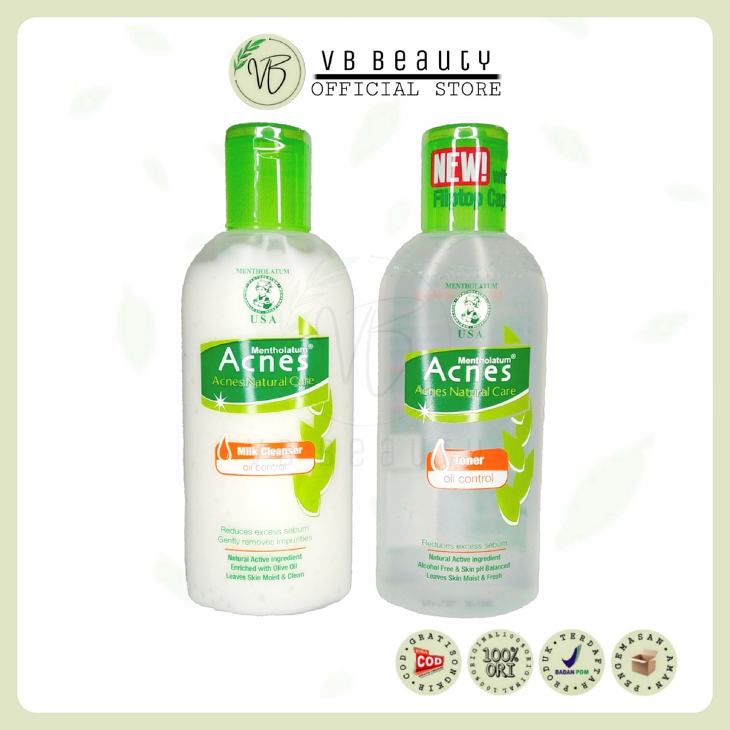 Jual Acnes Oil Control Milk Cleanser/Toner New Look 110ml | Shopee ...