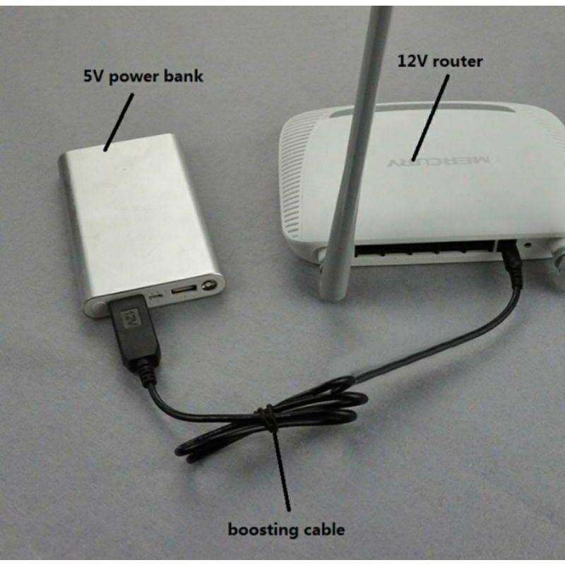 Jual Kabel step up 5v to 12v DC for modem/router Kabel Charger Modem ...